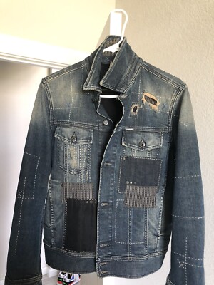 NWT Diesel D-JIM Mens Destroyed Denim Jeans Jacket S $898 Limited Ed | eBay