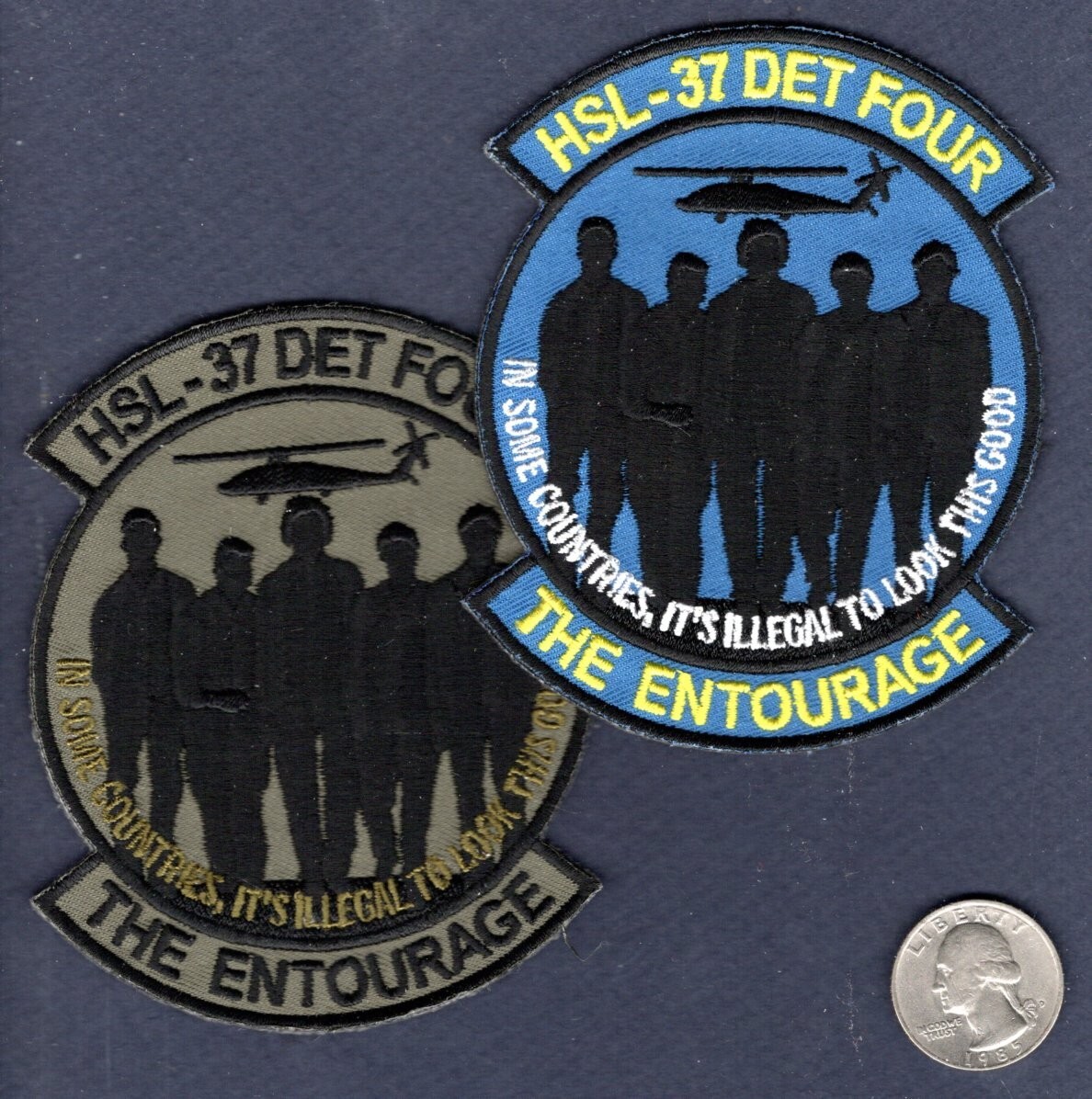 Set of 2 HSL-37 EASYRIDERS DET 4 ENTOURAGE NAVY Helicopter Squadron ...