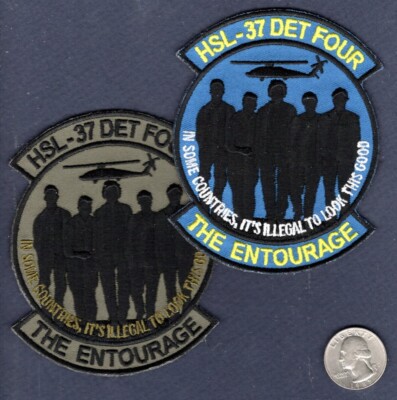 Set of 2 HSL-37 EASYRIDERS DET 4 ENTOURAGE NAVY Helicopter Squadron ...