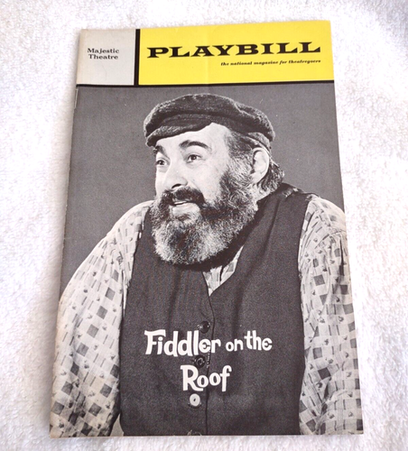 Fiddler on the Roof Playbill Majestic Theatre Paul Lipson Peg Murray ...
