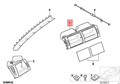 Genuine BMW E46 Cabrio Compact Central Dashboard Air Vent OEM ...