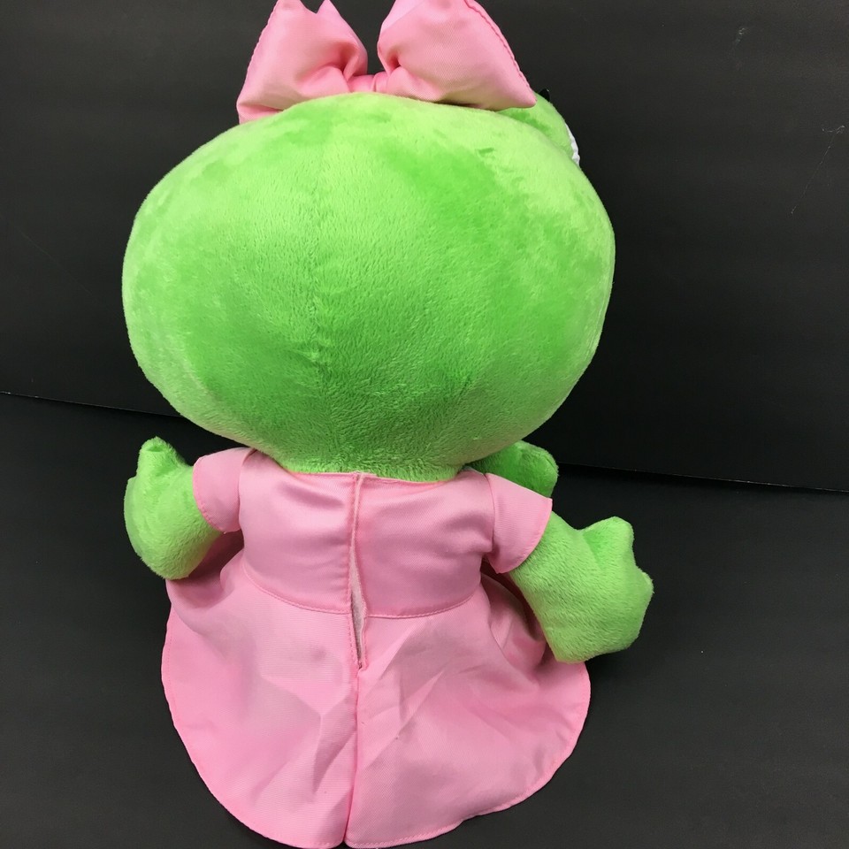 Sweet Frog Jumbo 20" Plush Frozen Yogurt Mascot Pink Dress Fully Rely ...