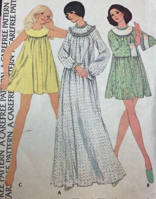 1973 Dress or Nightgown, size Med 12/14, 34/36" bust, uncut sewing ...