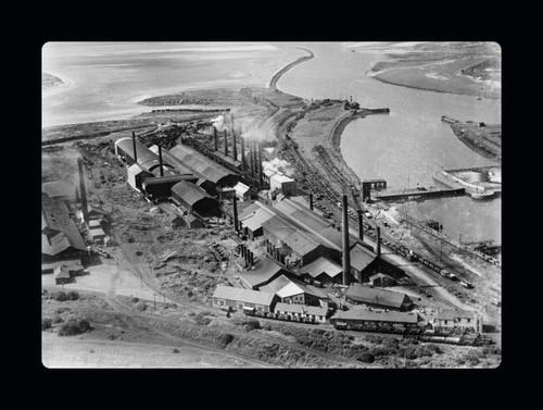 Briton Ferry showing the docks and steelworks Wales 1930s OLD PHOTO 4 ...