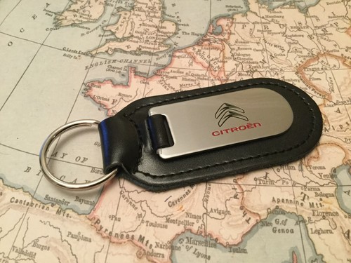CITROEN Key Ring Etched and infilled On Leather | eBay UK
