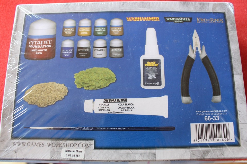 Games Workshop Citadel Hobby Starter Kit 10 Paints Glue Flock Clippers ...