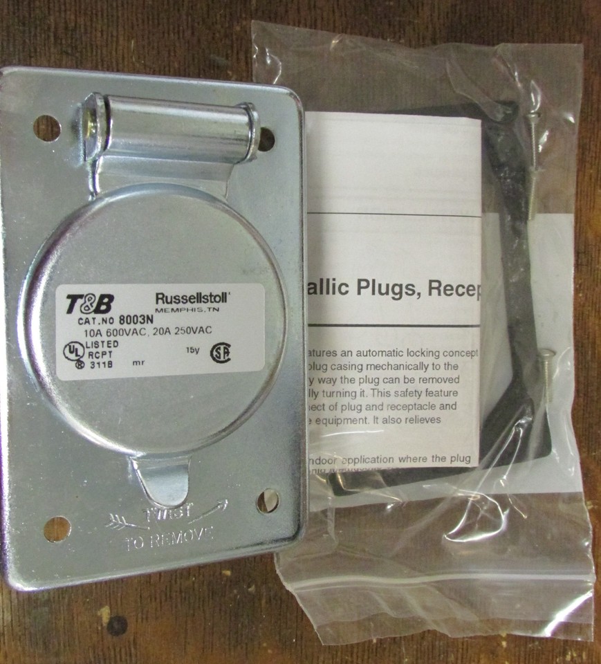 THOMAS & BETTS RUSSELLSTOLL 8003N 10-20 AMP 250-600 V Receptacle | eBay