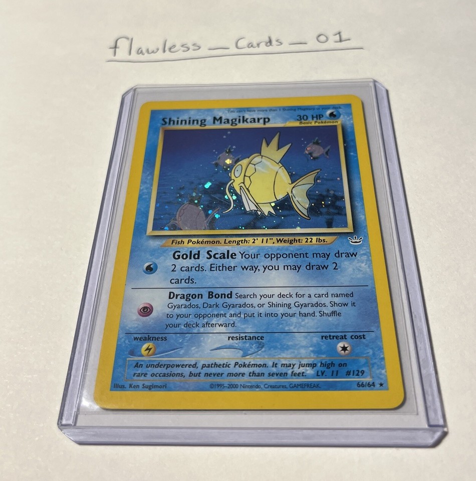 Pokemon Shining Magikarp 66/64 Neo Revelation Unlimited Secret Rare ...