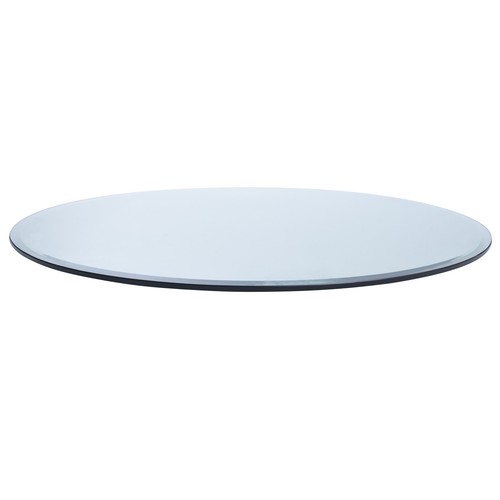 46" Inch Round 1/2" Thick Clear Glass Table Top with ogee Edge and ...