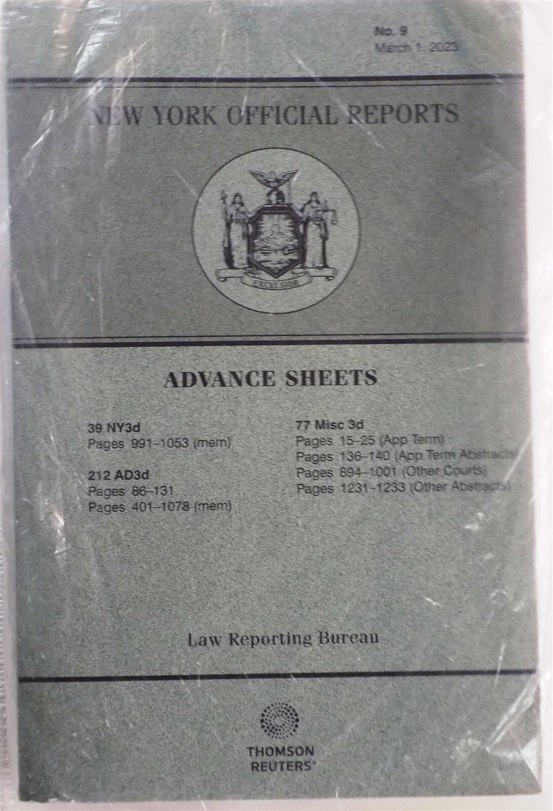 New York Official Reports Advance Sheets March 1 2023 Thomson Reuters ...