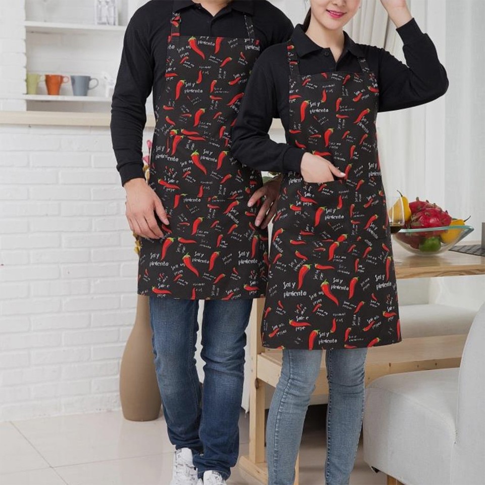 Men Women Cooking Kitchen Restaurant Chef Adjustable Bib Apron Dress ...