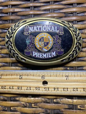 National Premium Beer Belt Buckle by Heritage/Aminco Buckles Solid ...