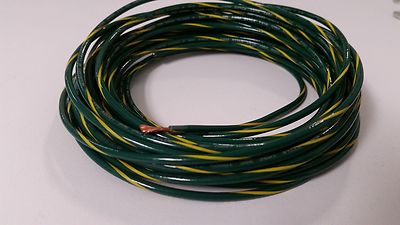 16 GAUGE TFFN WIRE GREEN W/ YELLOW STRIPE 25 FEET 600V COPPER STRANDED ...
