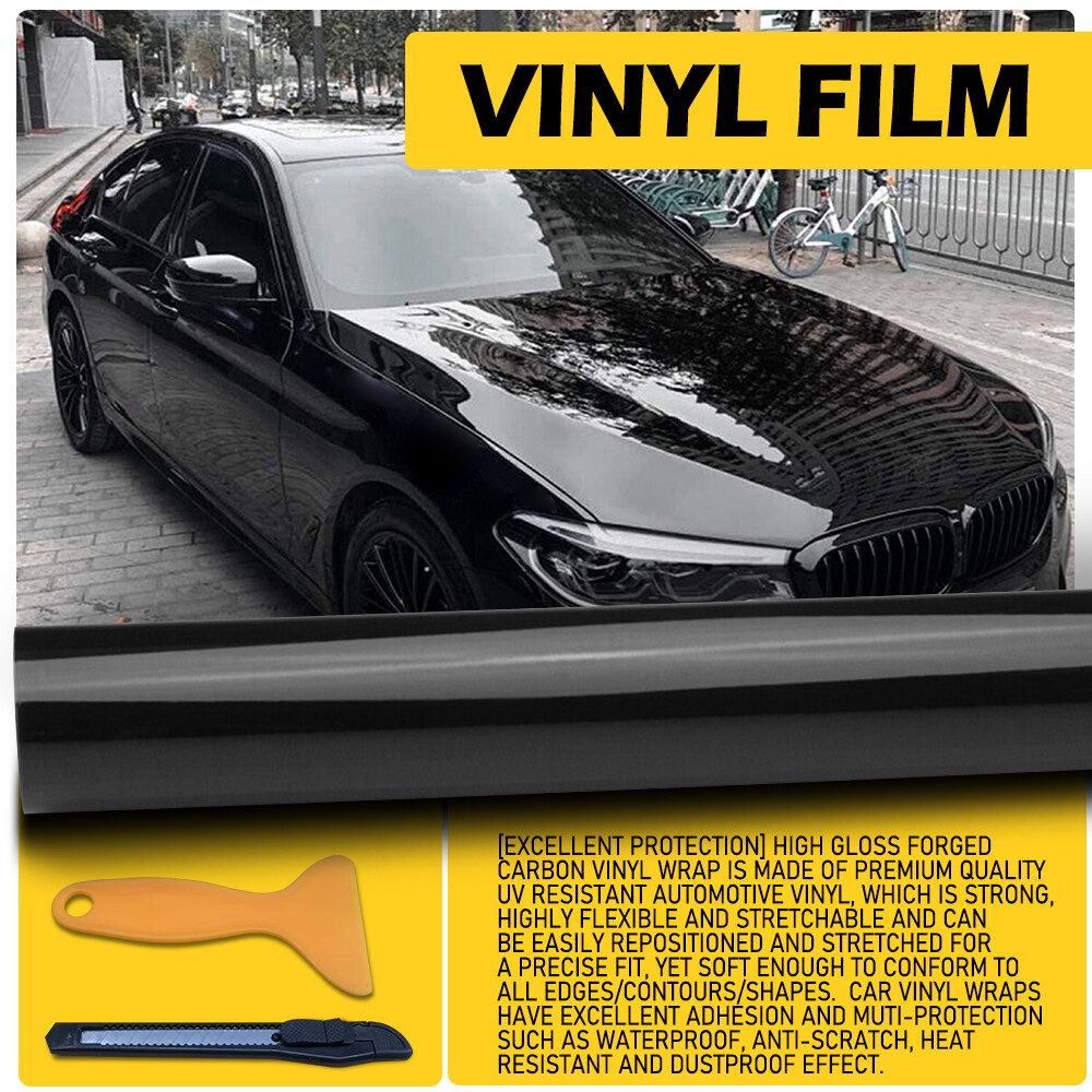 3M Gloss Black Vinyl Wrap Car Sticker Genuine Film Decal Bubble Free ...