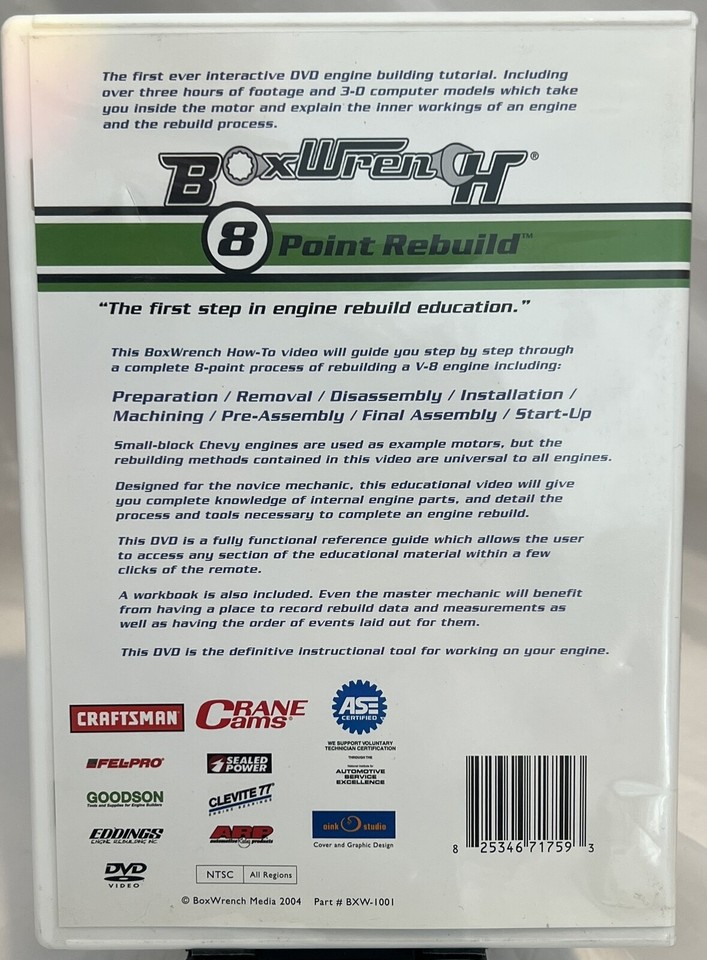 BoxWrench - Basic Engine Building [DVD] 8 Point Rebuild - Interactive ...