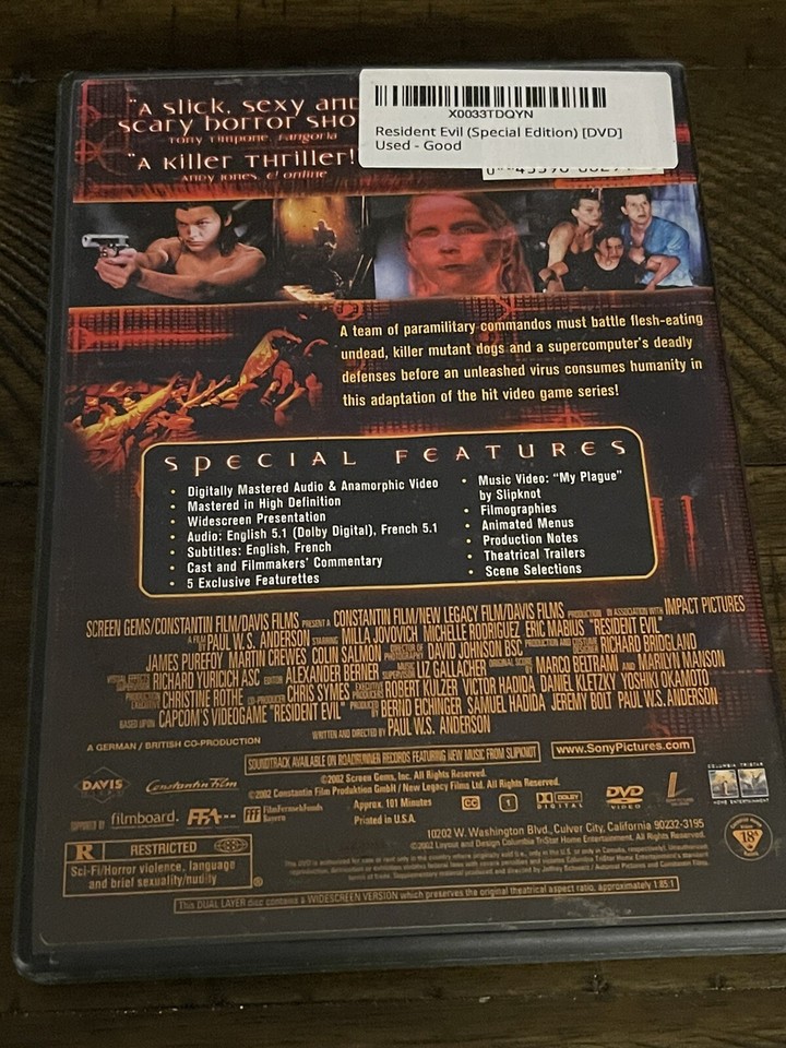 Resident Evil Special Edition DVD 43396096677| eBay