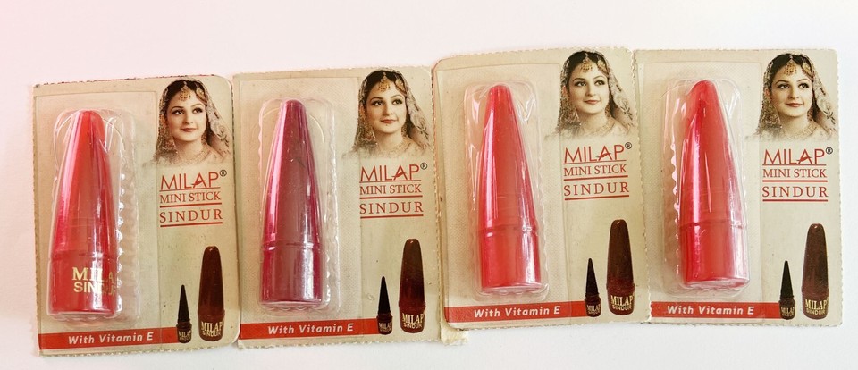 Milap Sindur / Sindoor Stick Red and Maroon stick kumkum Set of 4 | eBay