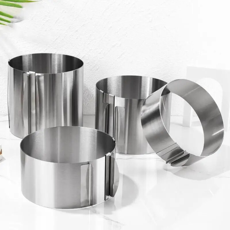 430 Stainless Steel 6-30cm Telescopic Mousse Ring Rustproof Baking Cake ...