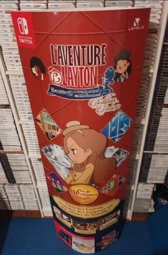 PLV POS Totem L'aventure Layton professeur professor Nintendo switch ...