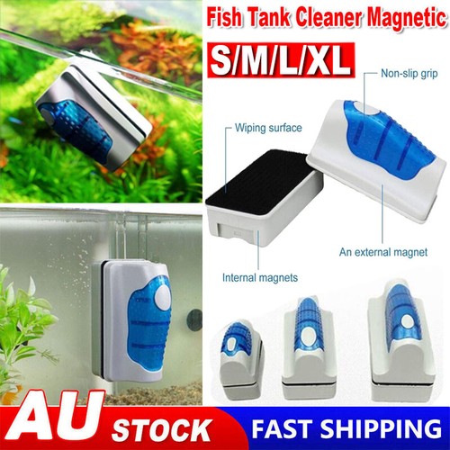 Magnetic Fish Tank Brush Algae Magnet Aquarium Glass Aquatic Cleaner ...