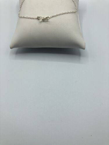 Beautiful Dainty Bow Symbol Sterling Silver 925 Brace… - Gem