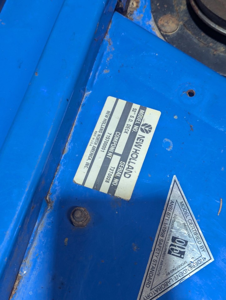 New Holland LS 45, Ls55 Riding Mower (52") Mower Deck | eBay