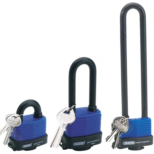HEAVY DUTY WEATHERPROOF PADLOCK + KEYS Outdoor Waterproof Security ...
