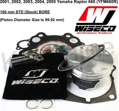 Yamaha Raptor 660 YFM 660 R 100 mm STD BORE Wiseco Forged Piston Kit ...