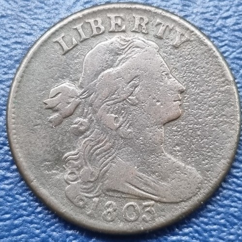 1803 Draped Bust Large Cent 1c Early Copper Coin Fine F - VF Details ...