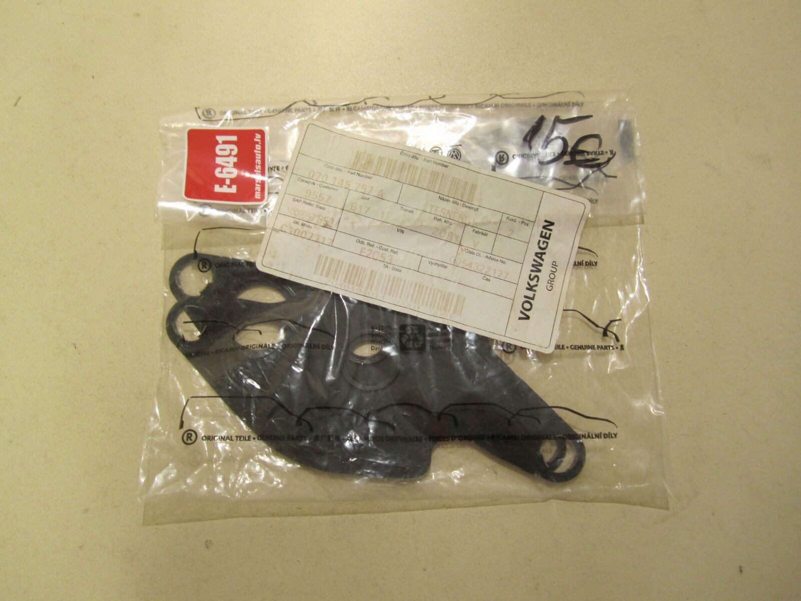 070145757A NEW! ORIGINAL VW AG seal turbocharger [Broken original ...