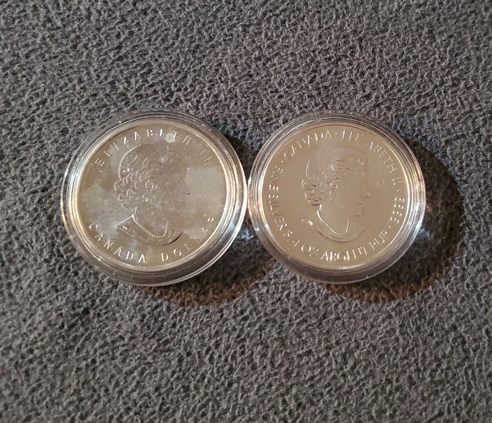 Rare 2013 Devils Bullet 2012 Shield Arms Canada .9999 Fine Silver Maple ...