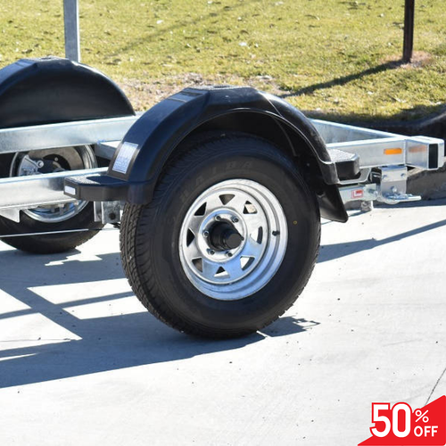 13" 155 Galvanised Multi-Stud Tire/Wheel Package (600kg) | eBay Australia