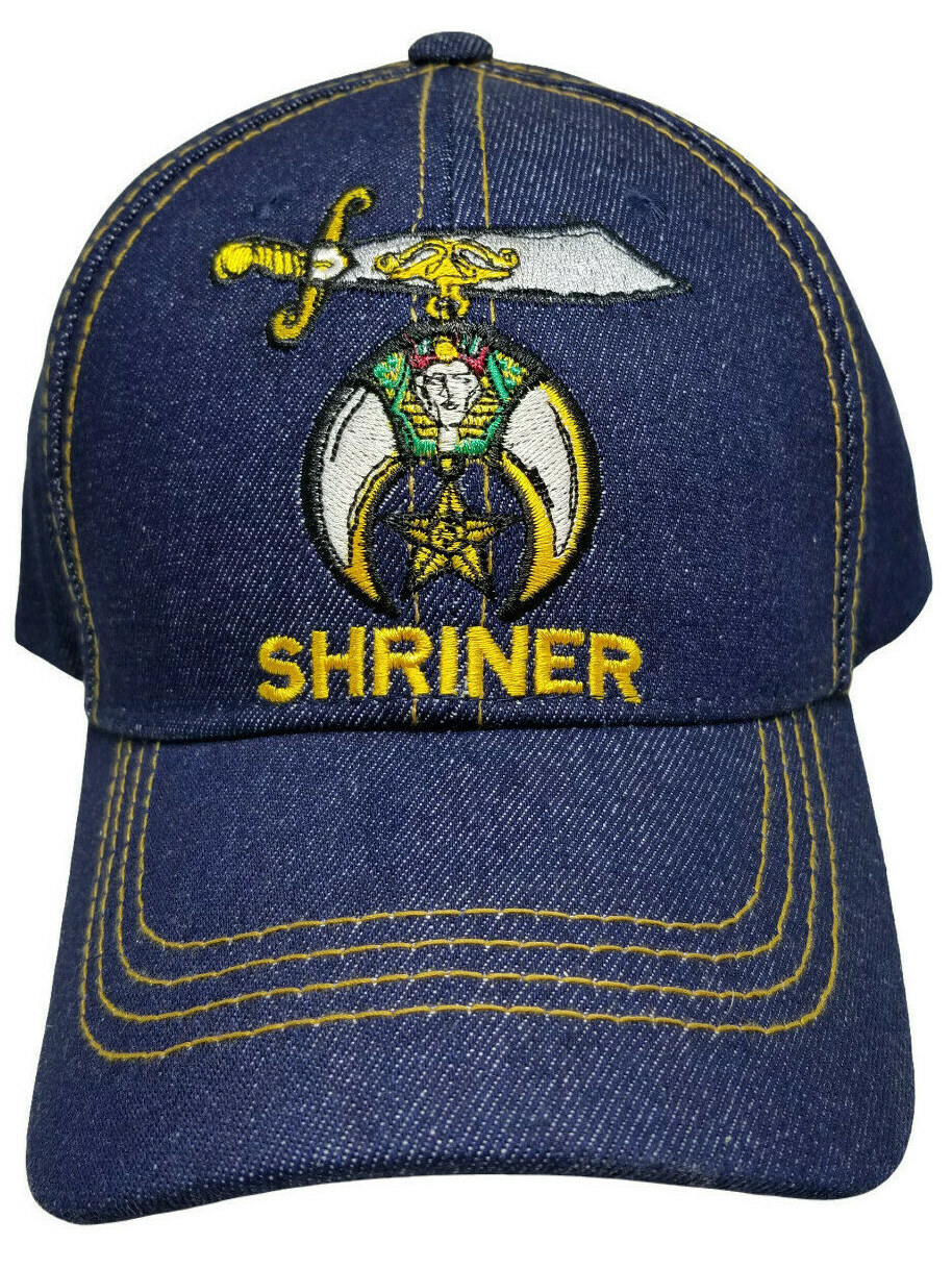 Shriners Baseball Cap Shriner Hat Denim Blue Jean Masonic Mens w ...