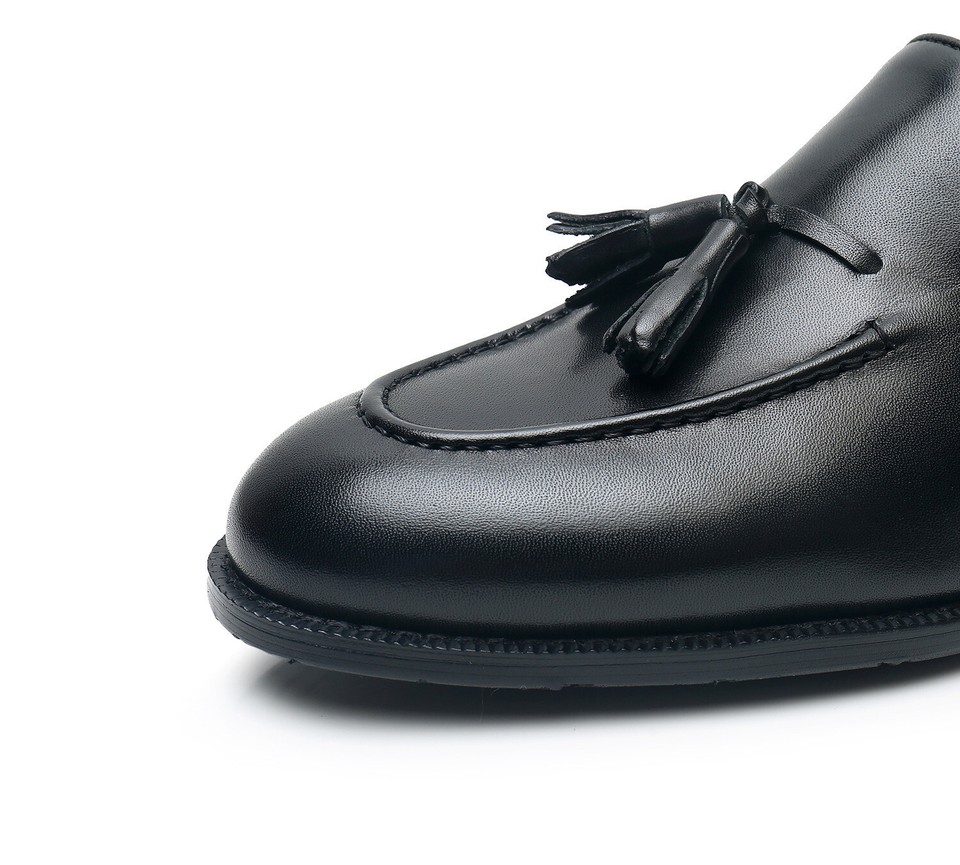 Italian Style Slip On Loafers Tassel Loafer Formal Dress Real Leather ...