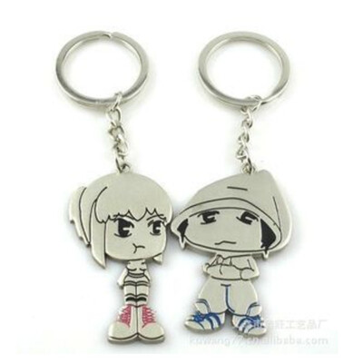 Teenage Young Boy Girl Silver Metal Couple Keyrings Lovers Puzzle Key ...