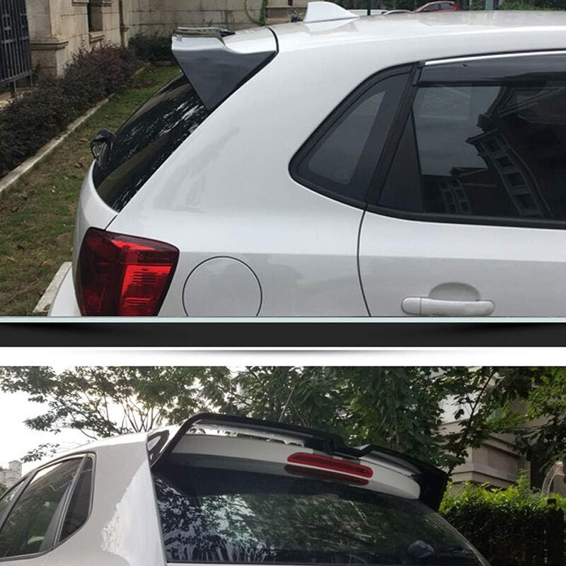 FOR VW POLO MK5 6R 6C OTG STYLE GLOSSY BLACK REAR ROOF BOOT SPOILER LIP ...