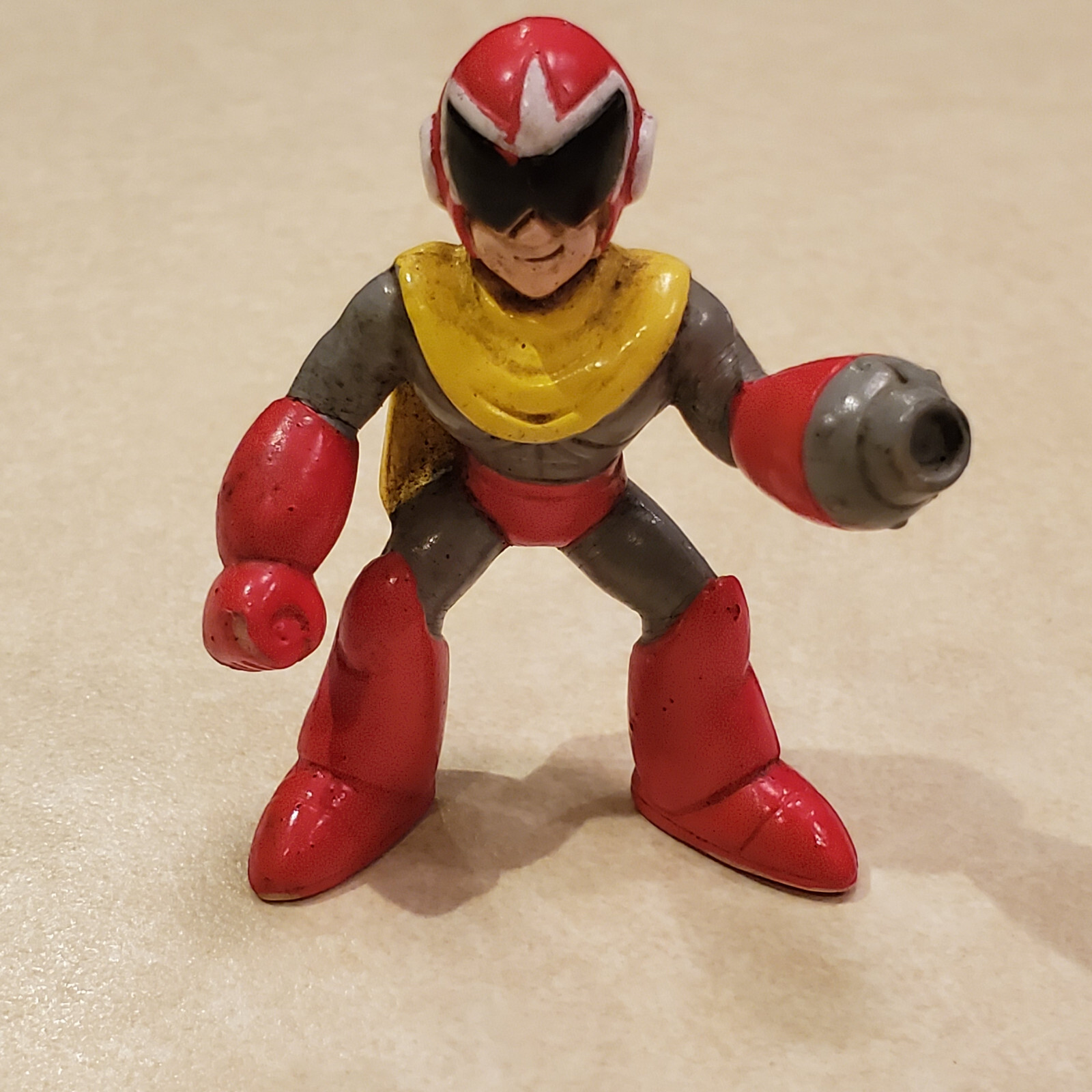 vintage 1990s Bandai Capcom Mega Man Proto Man 2" figure some dirt and ...
