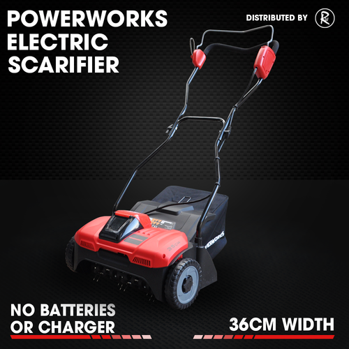 PowerWorks Cordless Scarifier Lawn Rake Dethatcher 40v 2Ah Greenworks ...