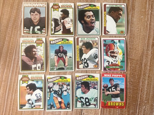 Vintage NFL 1970s Topps Football Lot Cleveland Browns - 12 cards Low ...