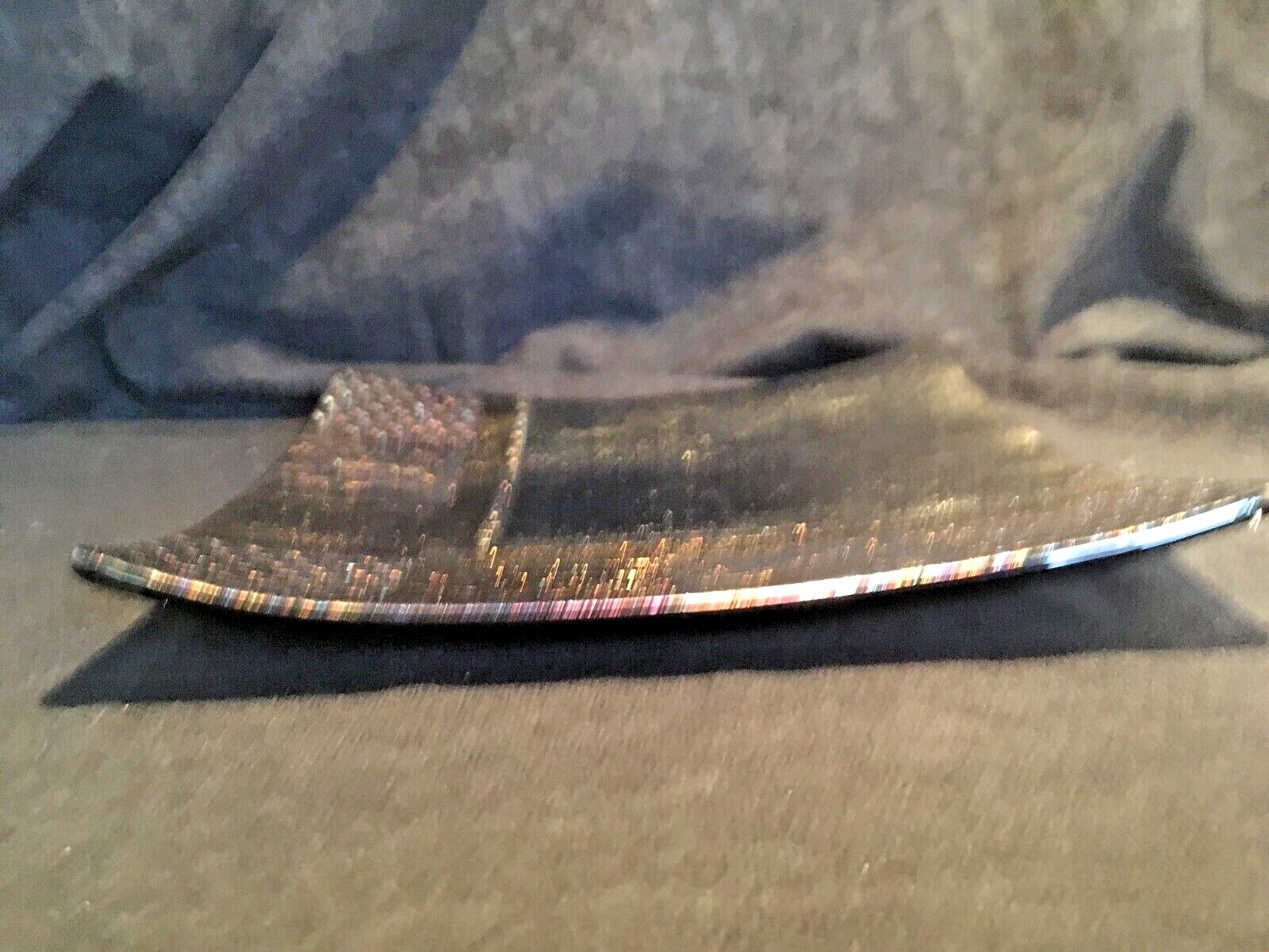 Iridescent Studio Art Glass Dichroic Plate Signed C Patten 2006 | eBay