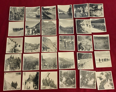 MOUNTAIN TROOPS SOLDIERS COLLECTION! German Wartime military photo lot ...