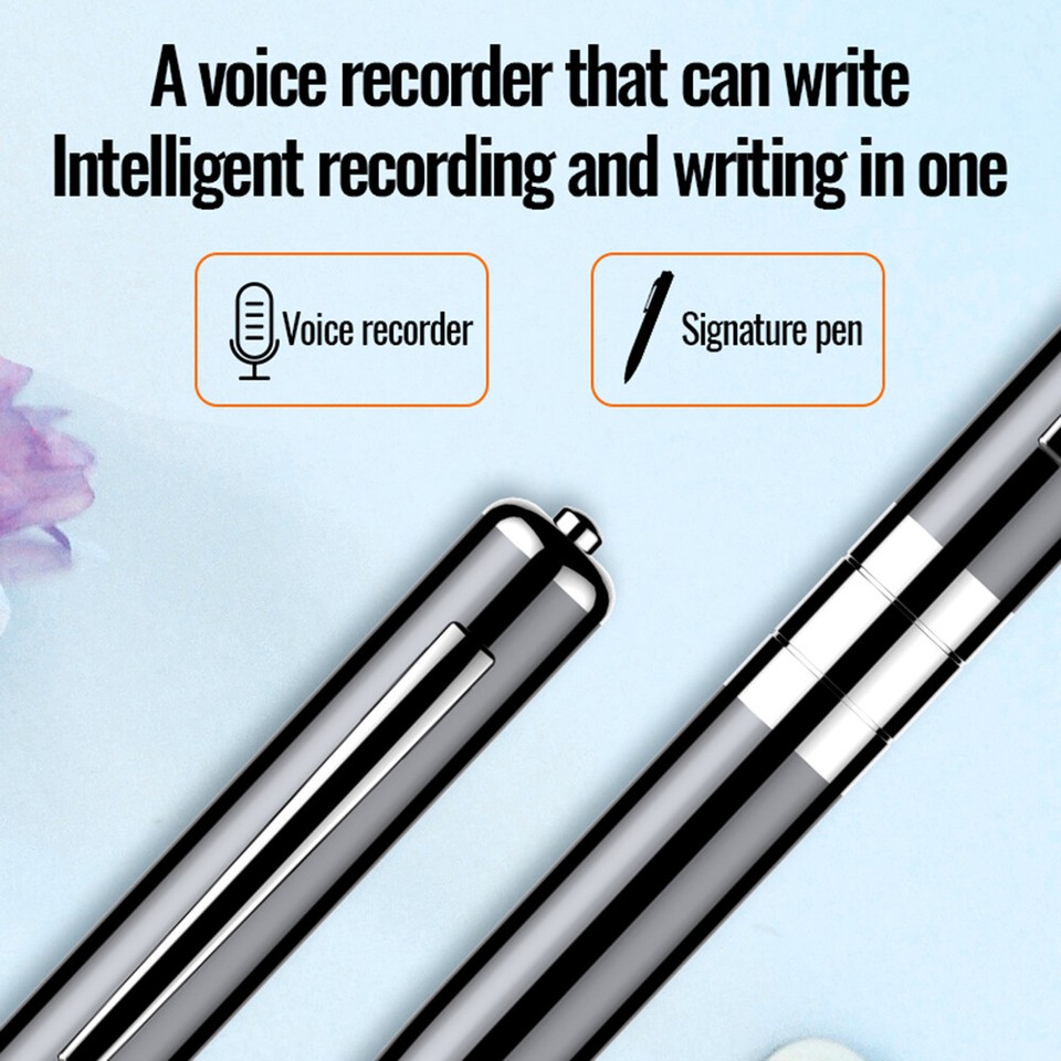 Voice Activate Recorder Mini Digital Sound Audio Recorder Pen Small MP3 ...
