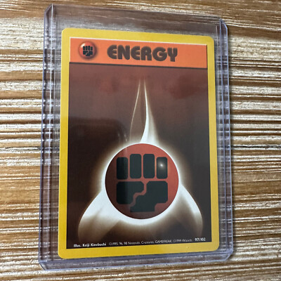 Pokemon Card Base Set Fighting Energy 97/102 WOTC Vintage Near Mint ...