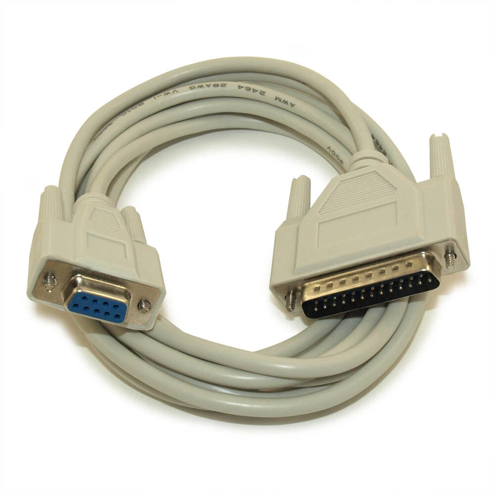 6ft DB9 Female To DB25 Male Serial RS232 Modem Cable Serial