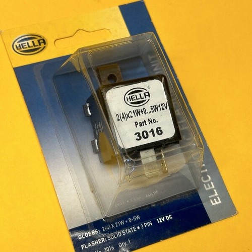 Hella 3016 Electronic flasher unit 12 Volt 3 Pin 21 W Indicator Hazard ...