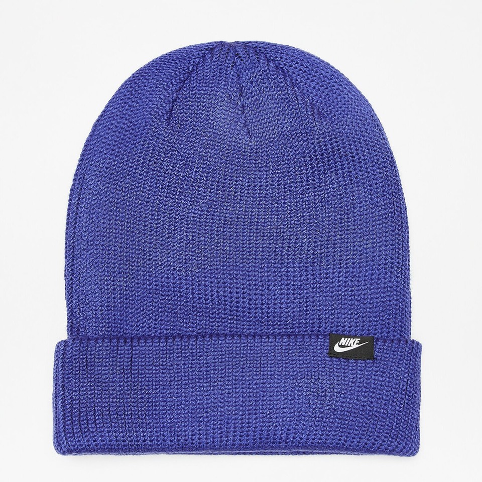 NEW Nike Sportswear Beanie Cuffed Futura Unisex Casual Hat Blue Winter ...