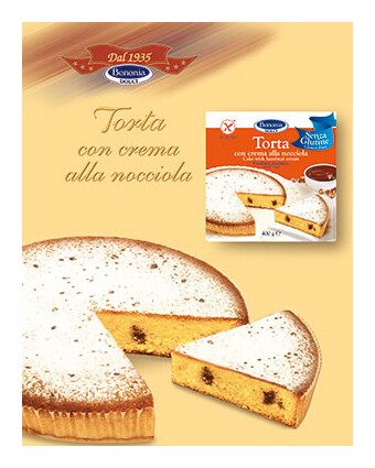 Bononia Torta Con Crema Alla Nocciola Senza Glutine 400g | eBay