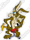 Wiley Coyote Roadrunner Road Runner Cartoon Car Bumper Vinyl Sticker ...