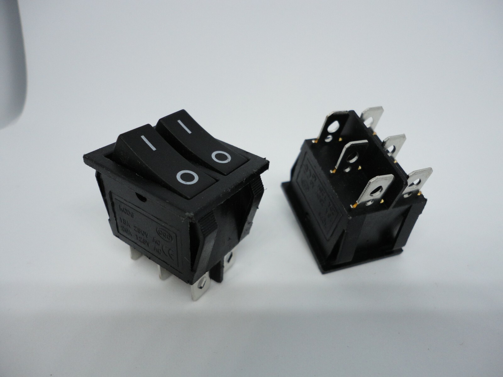 2 Pcs Pack Lot KCD6 15A 250V 20A 125V CQC 6 Pins Dual Power Button ...
