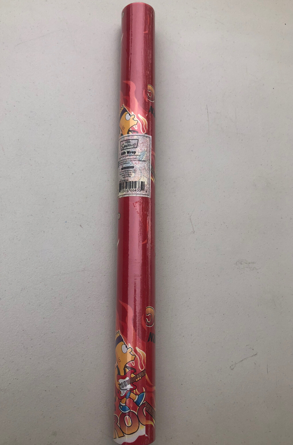 The Simpsons Gift Wrap Wrapping Paper 30 SQ FT Born to Rock Bart ...